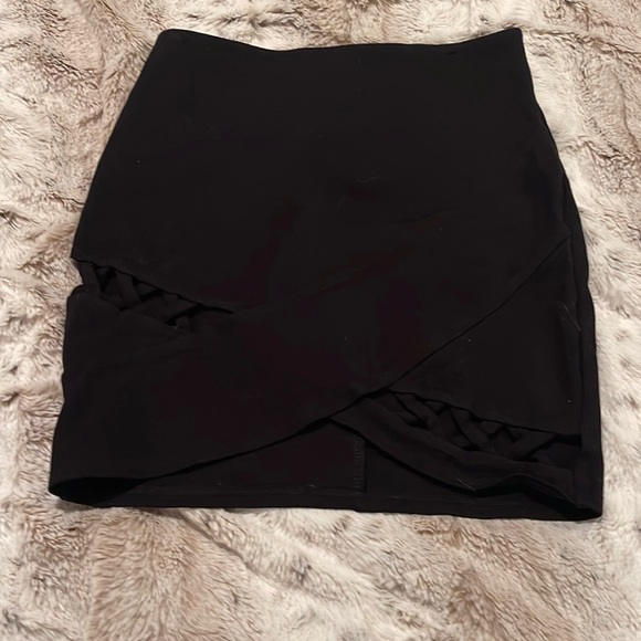 Bottoms | Gab Kate Black Skirt With Zip Up Back Size S Juniors | Poshmark